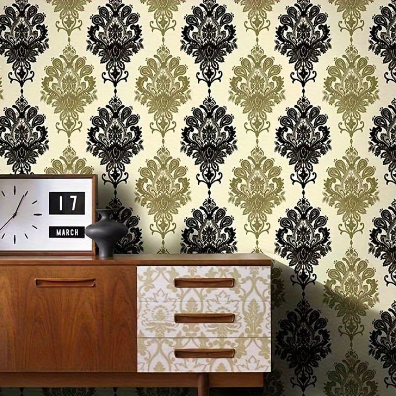 Jual Wallpaper Dinding Batik Wallpaper Dinding Batik Kuning Hitam ...