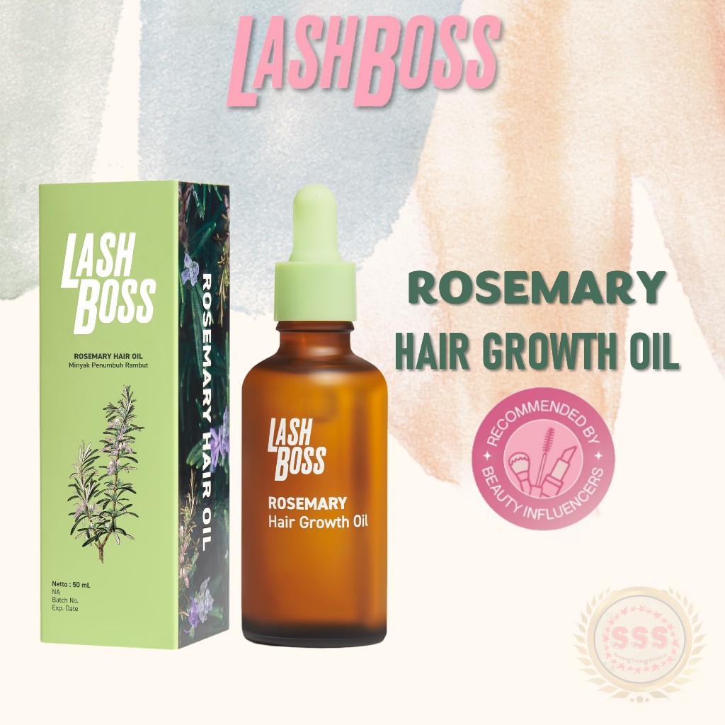 Jual LASHBOSS Rosemary Hair Growth Oil Minyak Penumbuh Rambut 50ml ...