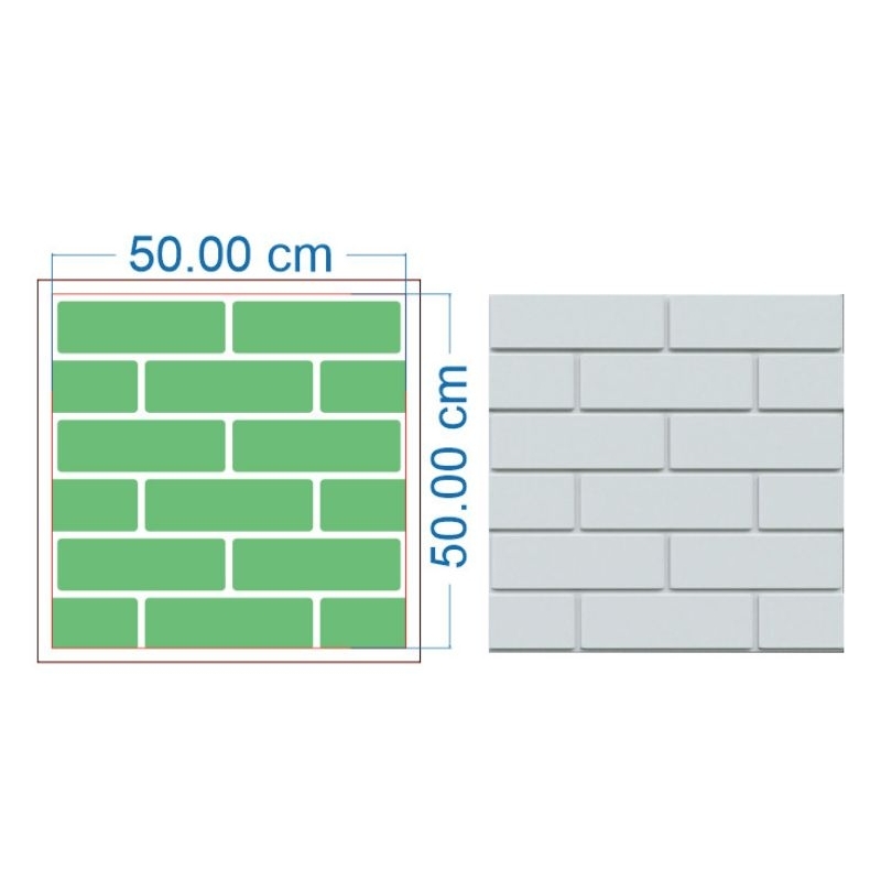 Jual cetakan ornamen dinding masif 50x50cm bahan spon eva diukir dengan ...