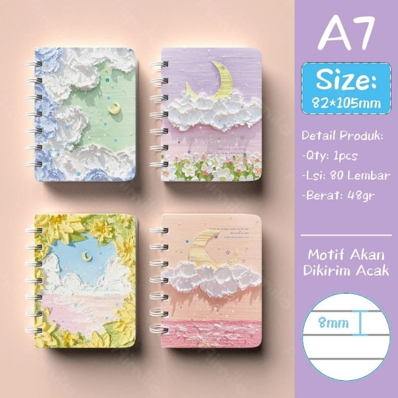 Jual Notebook A7 Buku Kecil Catatan Scrapbook Mini Buku Notes Kecil ...