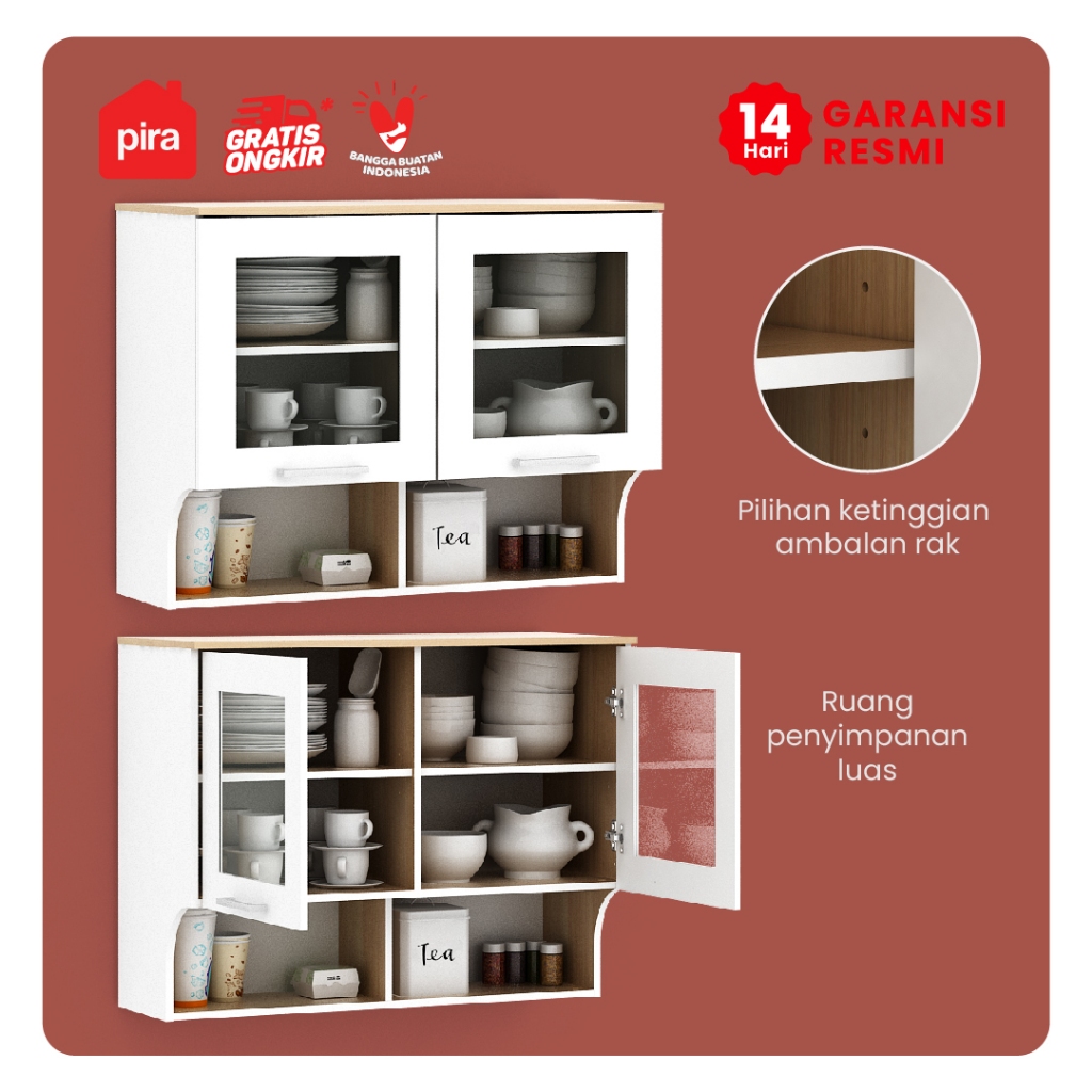 Jual PIRA METROPOLIS OX - ARUNA KC WU80G RB Rak Dapur / Rak Gantung ...