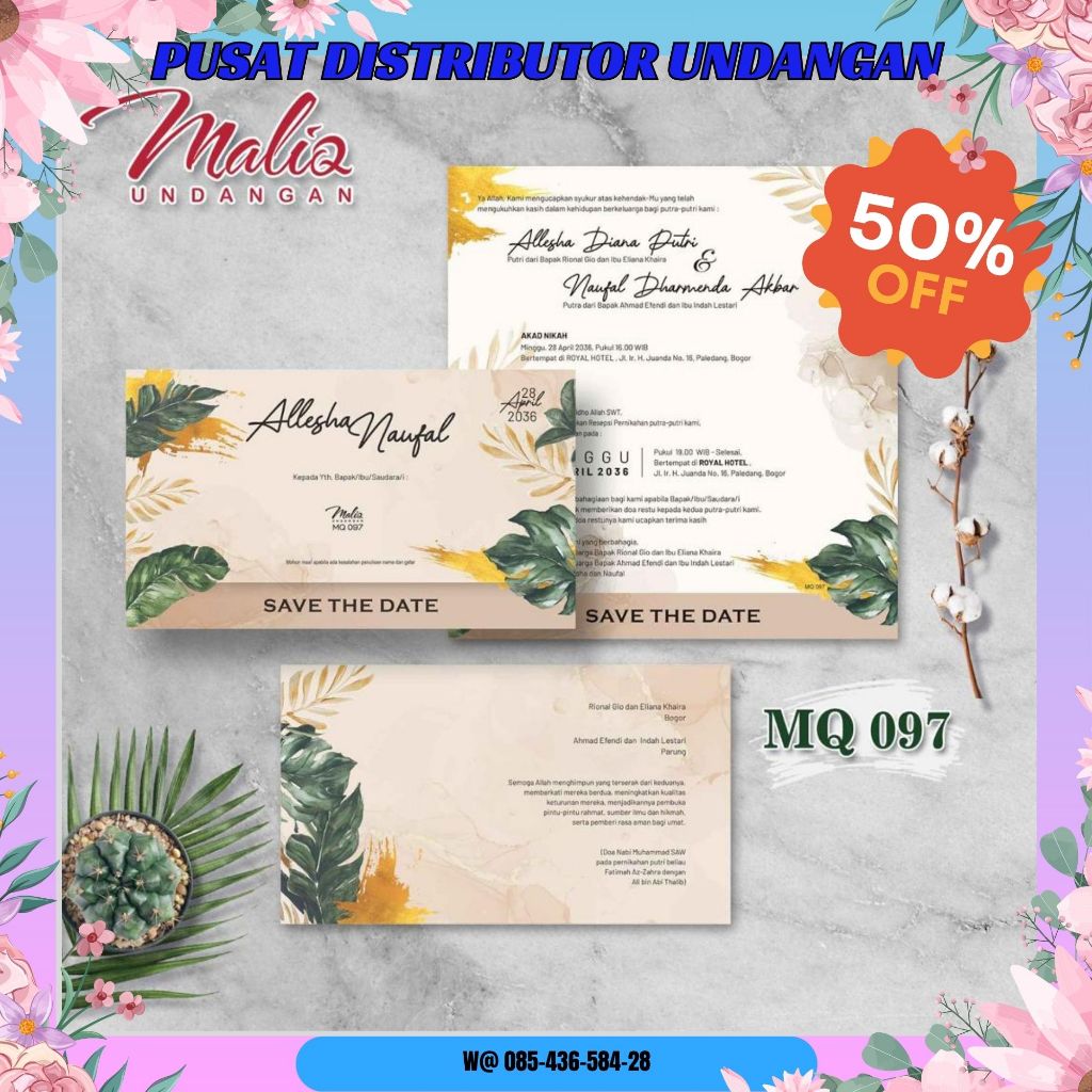 Jual Blangko Undangan Maliq 97 | Blangko Undangan Murah | Blangko Undangan|Blangko Kosong ...