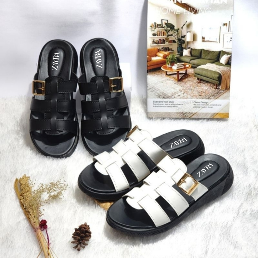 Jual SENDAL WANITA WEDGES 3CM PREMIUM PLATFORM HAK TINGGI KOREA STYLE ...