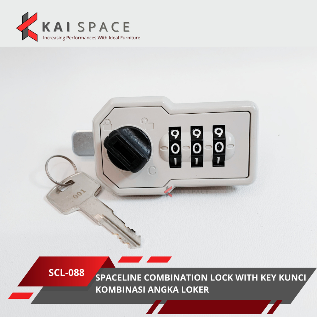 Jual KUNCI KOMBINASI ANGKA LOKER LEMARI COMBINATION LOCK WITH KEY ...