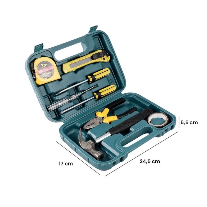 Jual {YM} SET TOOL KIT ALAT PERKAKAS TUKANG LENGKAP ISI 8 IN 1PCS ...