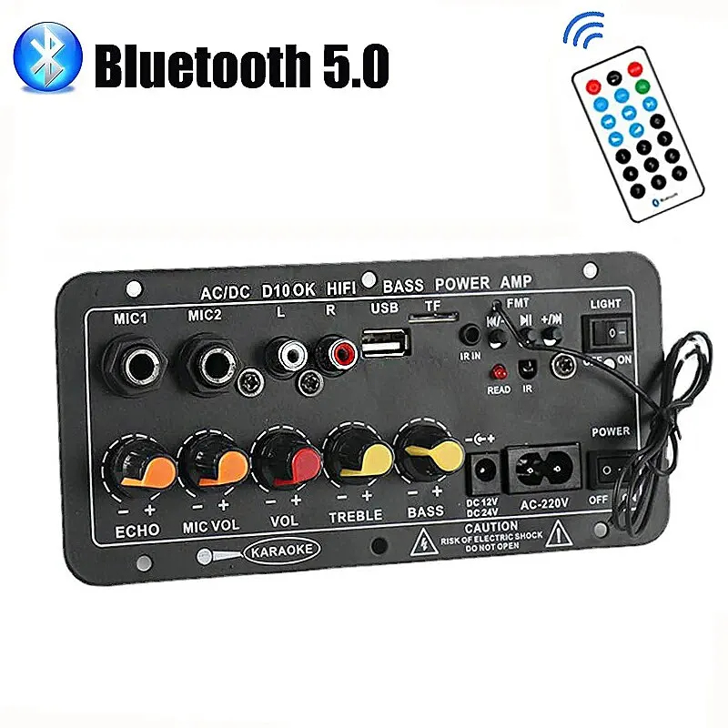 Jual 5 Inci 12V 24V 220V Amplifier Ampli Mini Board Audio Bluetooth USB ...