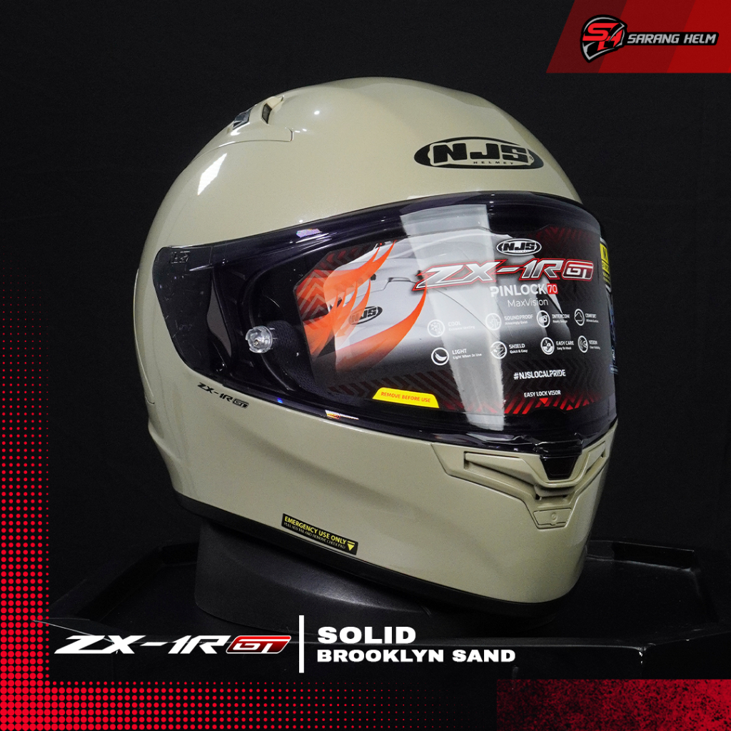 Jual NJS ZX-1R GT Solid (FREE SPOILER GT ) - Helm Full Face | ZR GT | GT series | NJS GT | GT ...