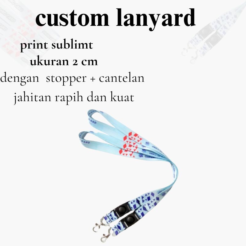 Jual Tali Lanyard Sublim Print Custom Desain Press 1 atau 2 Sisi ...