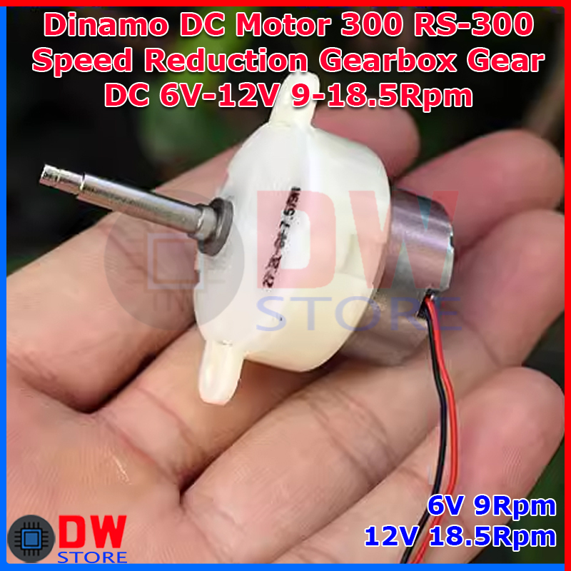 Jual Dinamo DC Motor JS30-300 JS-30 Speed Reduction Gearbox Gear Low RPM | Shopee Indonesia