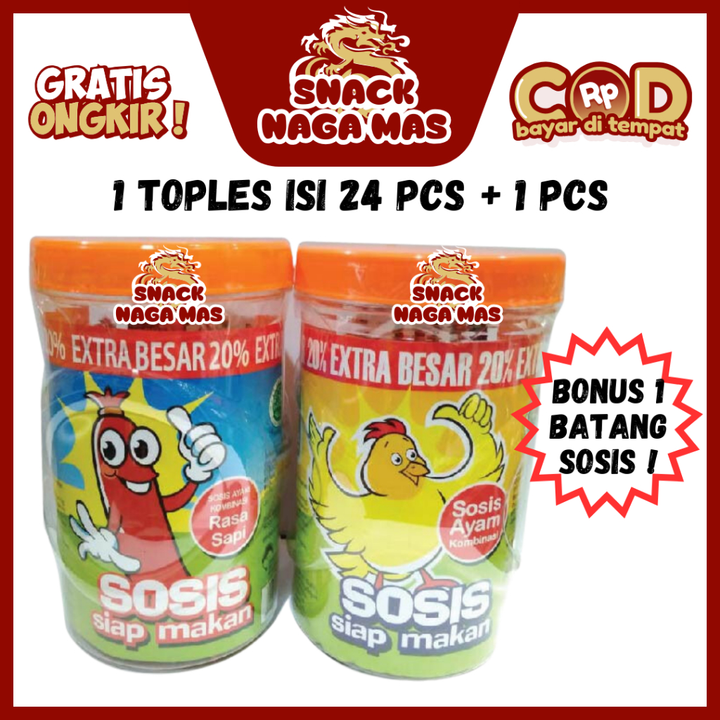 Jual SOSIS SO NICE RASA DAGING SAPI DAN DAGING AYAM TOPLES [1 TOPLES ...
