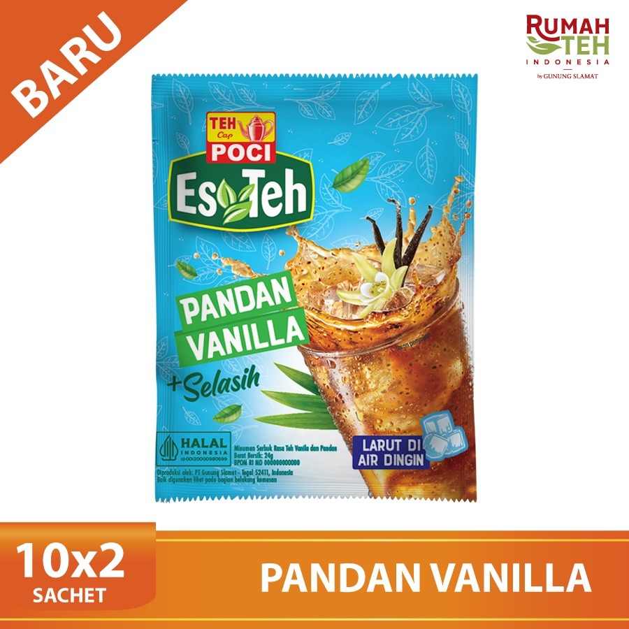 Jual Instant Powder Es Teh Poci Teh Pandan Vanilla Selasih 10 pcs x 2 ...