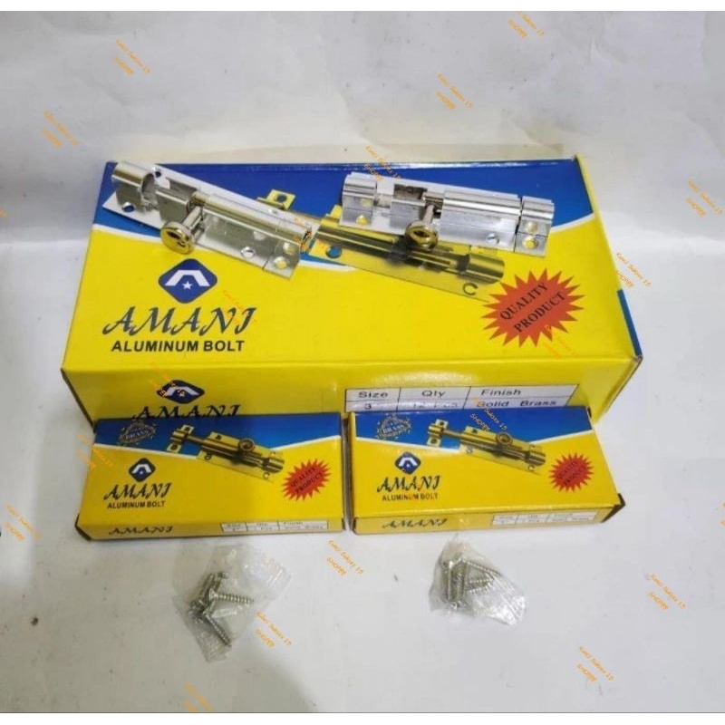 Jual Grendel Alumunium 3" inch Amani / Grendel Slkt 3" inch Silver ...