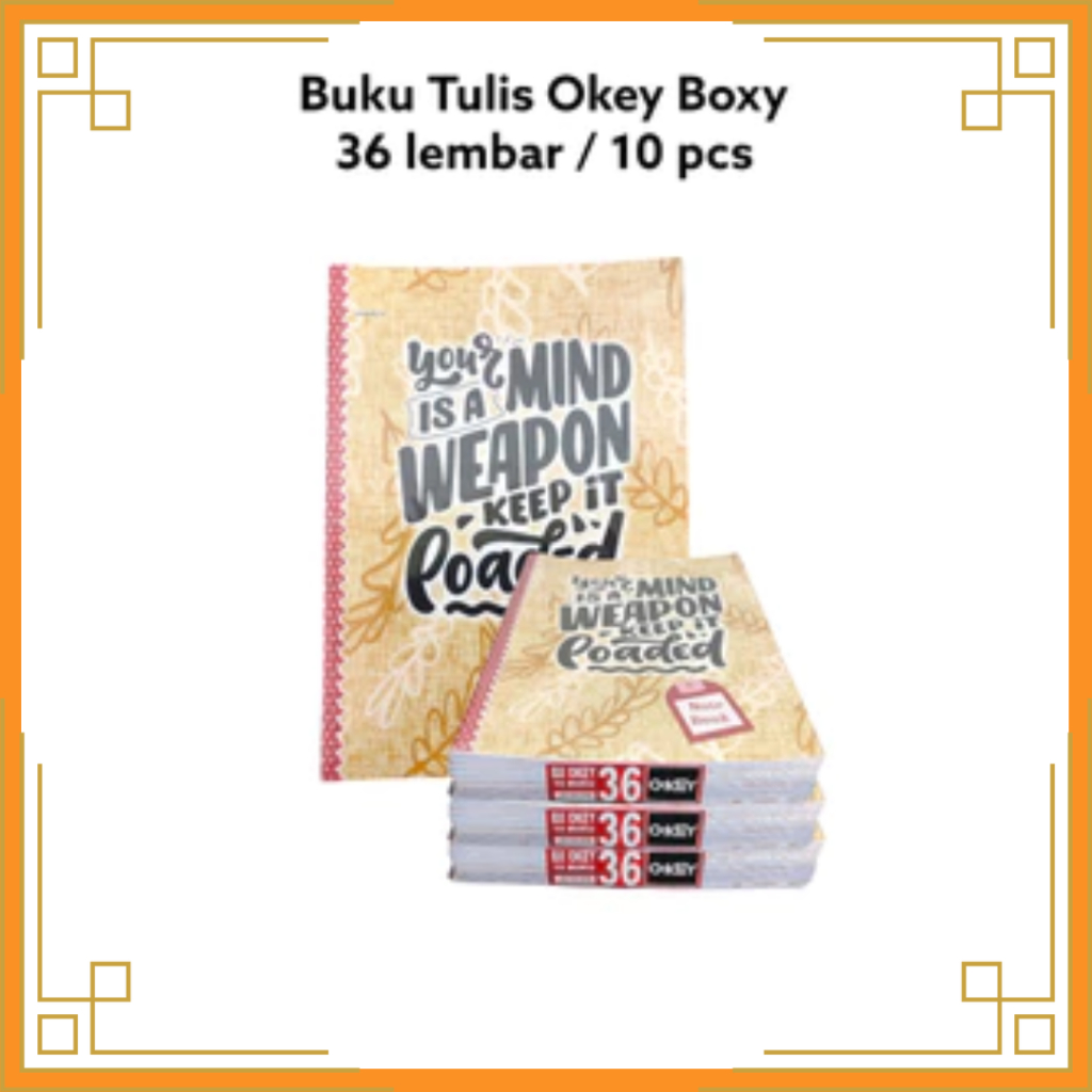 Jual OKEY Buku tulis boxy isi 36 lembar sepak isi 10 pcs | Shopee Indonesia