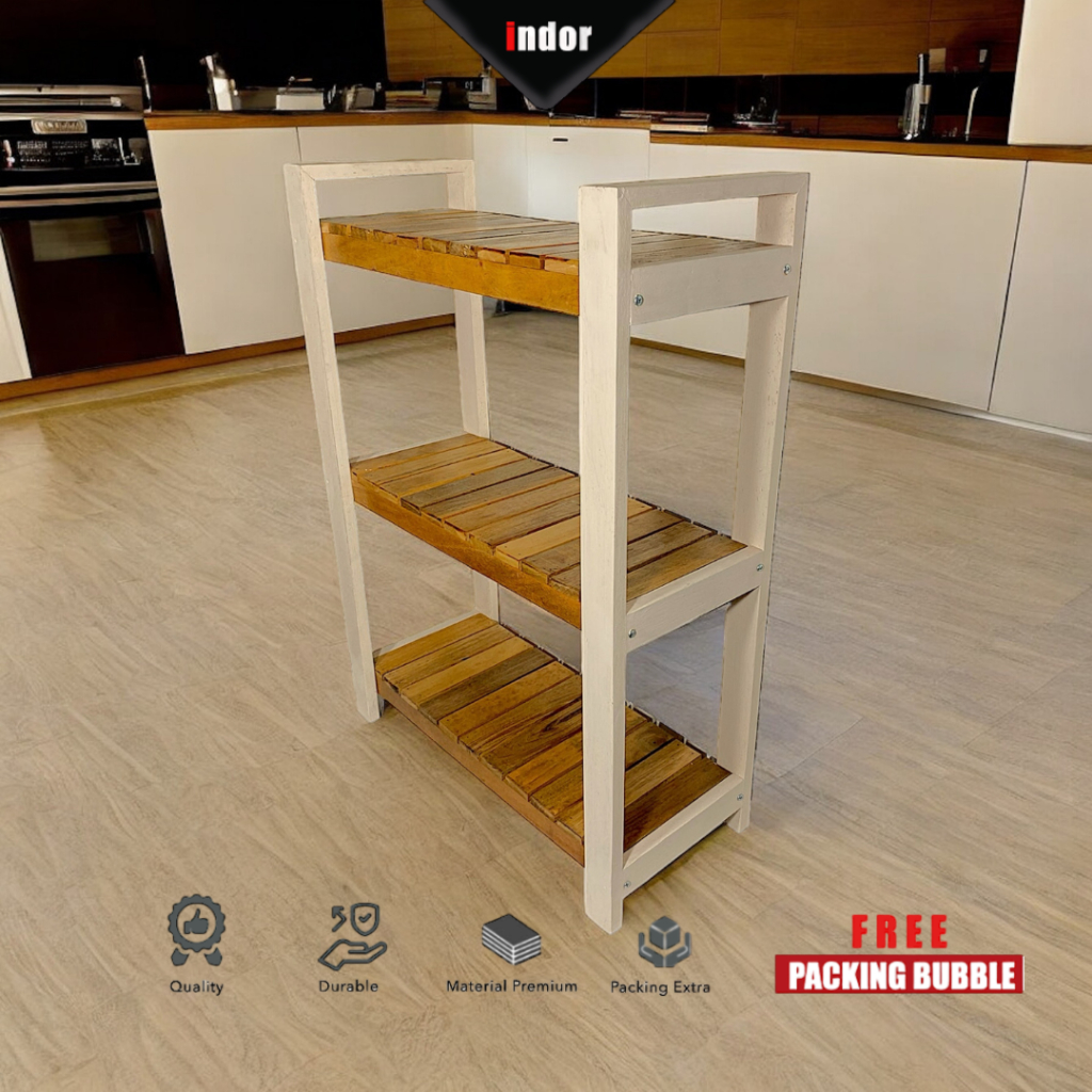 Jual Rak Kayu Serbaguna Rak Bumbu Dapur- Rak Kayu Minimalis 3 Susun ...