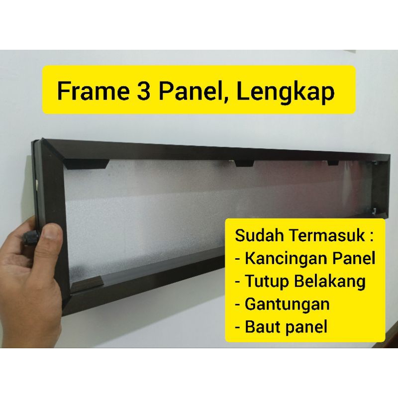 Jual Frame Running Text 3 Panel 16cm x 96cm, Bingkai Running Text ...