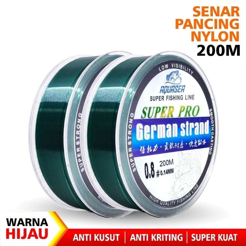 Jual Senar nilon Super pro German strand 200 meter | Shopee Indonesia