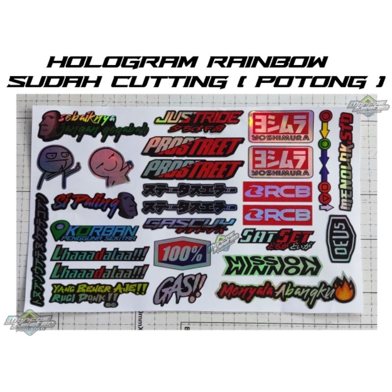 Jual Stiker Pack Kata Kata Hologram, Stiker motor hologram, sticker racing, stiker print cut ...
