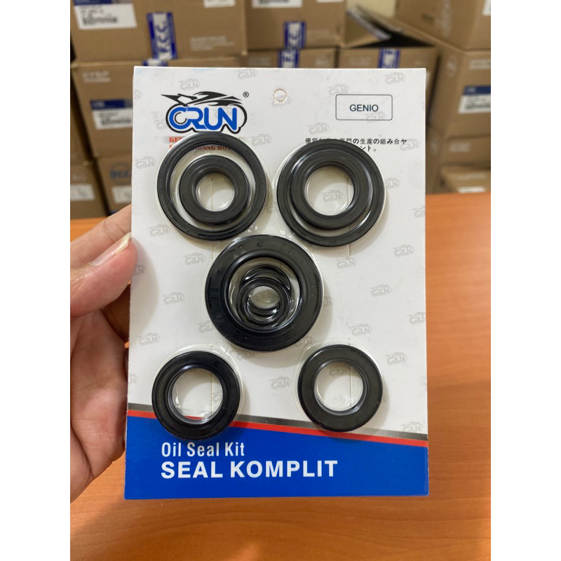 Jual (CRUN) Oil Seal Komplit Genio / Sil Kit Beat New Led Deluxe Street / Scoopy New Esp ...