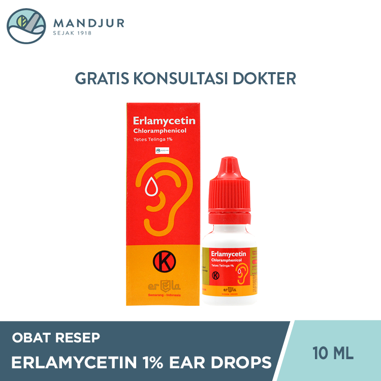 Jual Erlamycetin 1% Ear Drops 10 ml | Shopee Indonesia