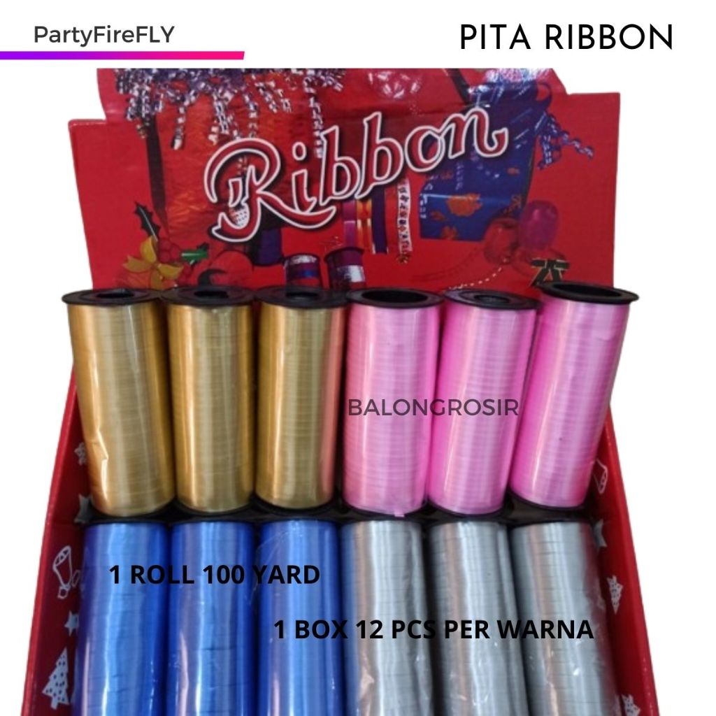 Jual Pita Balon / Curly Ribbon / Tali Balon/Pita Balon Pita Pesta Pita ...