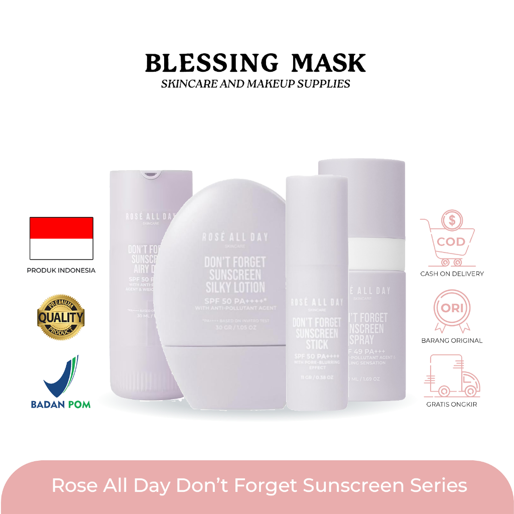 Jual Rosé All Day Don't Forget Sunscreen | Chemical | HYBRID | Shopee ...