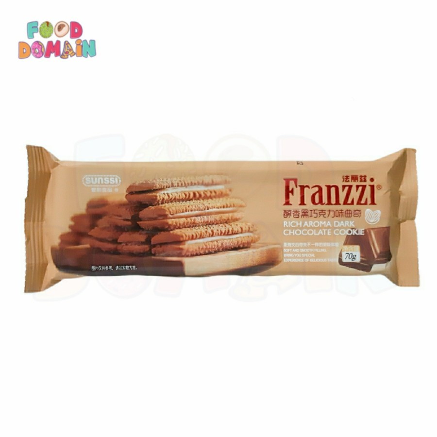 Jual Biskuit Franzzi Rich Aroma Dark Chocolate Cookie Soft & Smooth 70g ...