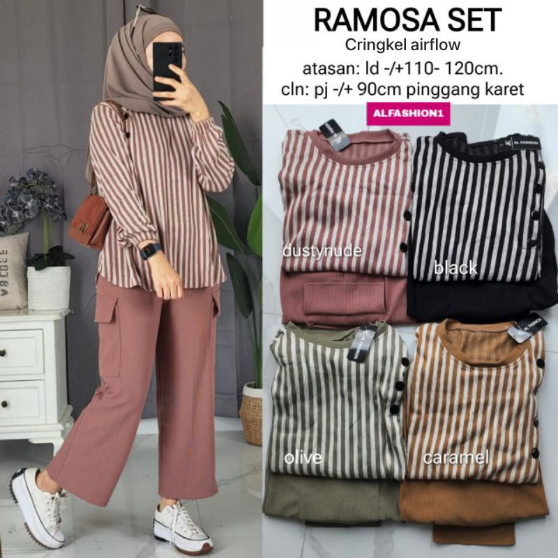 Jual ONE SET RAMOSA ONE SET SALUR CRINGKEL AIRFLOW | Shopee Indonesia