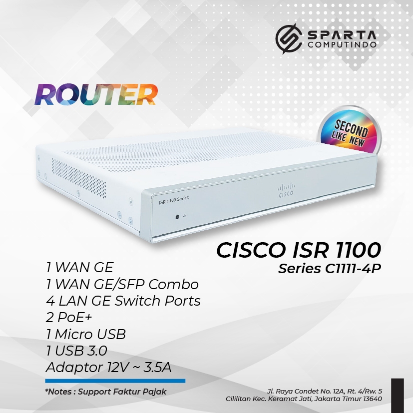Jual Router Cisco ISR 1100 Series C111-4P Promo Termurah Bergaransi ...