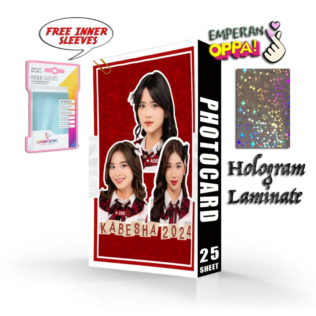 Jual [2 Sisi] Photocard JKT 48 Kabesha 2024 Hologram Isi 25 Pcs | Shopee Indonesia