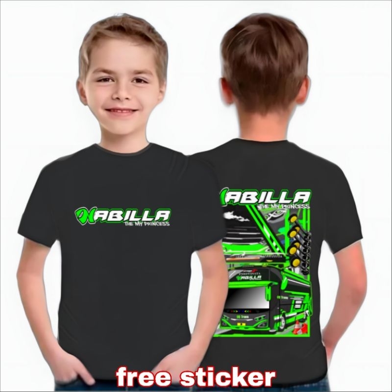Jual Baju BUS NABILA QQ TRANS free sticker sablon | Baju kaos bus mania ...