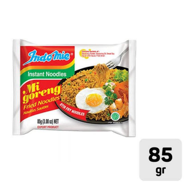 Jual INDOMIE GORENG 85G MIE INSTAN FRIED NOODLES JUAL PER PCS | Shopee Indonesia