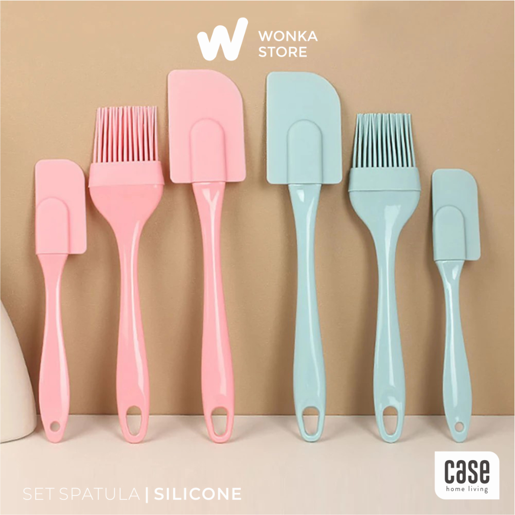 Jual SPATULA SILICONE SET 3 PCS Alat Masak Perlengkapan Dapur Kitchen ...
