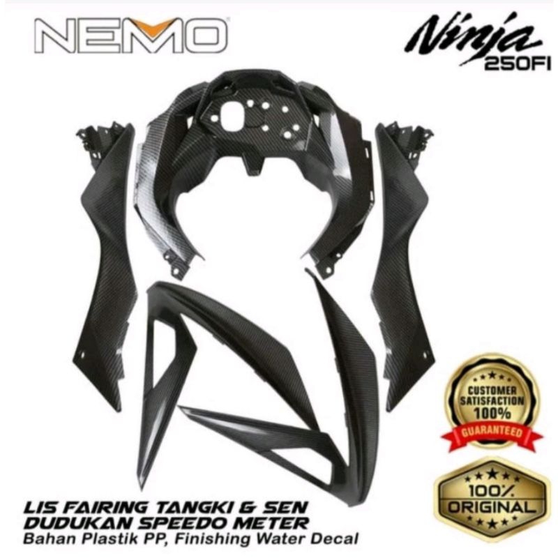 Jual Body set carbon ninja 250 fi set body ninja250 fi carbon printing ...