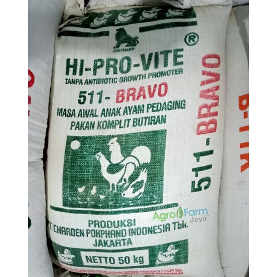 Jual Kejar Irit Pur Ayam 511 Voer Pakan Ayam Hi Pro Vite 511 Charoen ...
