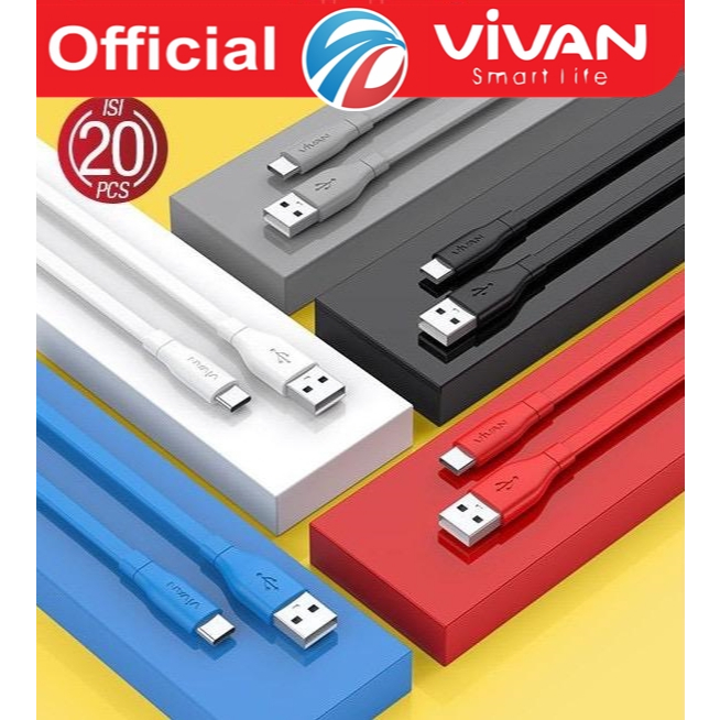 Jual VIVAN Kabel Data CBC100S Cable Data USB Type-C Colorful Garansi ...