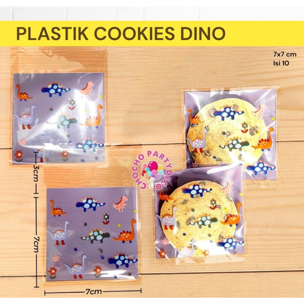 Jual Plastik Cookies Dinosaurus Isi 10 / Plastik Permen Kue Ulang Tahun ...