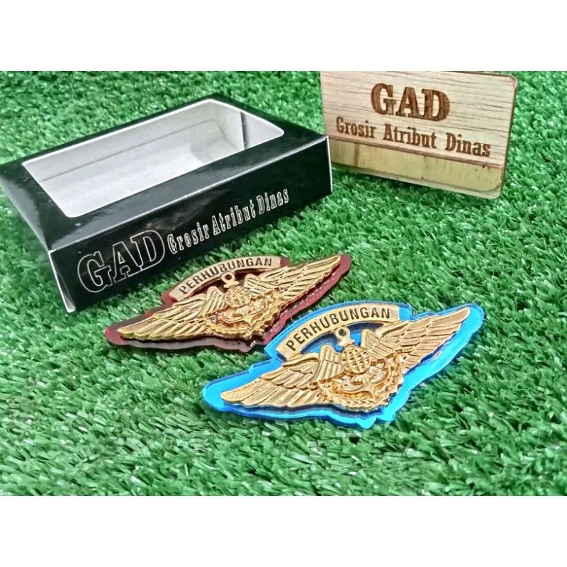 Jual wing dinas perhubungan ( dishub) gold exclusive akrilik merah dan ...