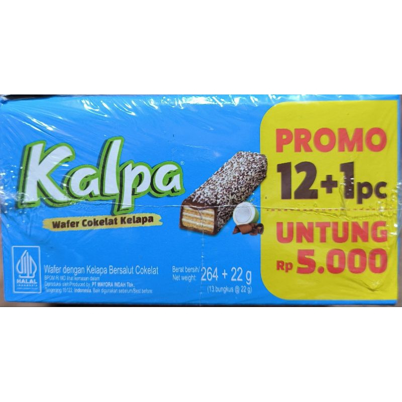 Jual kalpa wafer coklat kelapa box isi 12 pcs x 22 gram | Shopee Indonesia