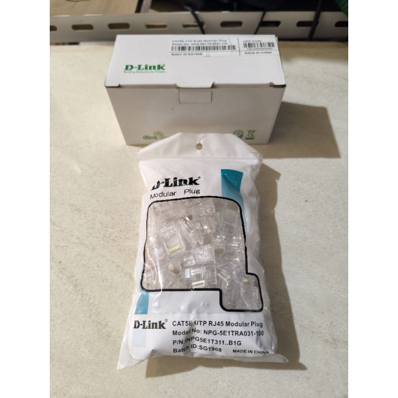 Jual RJ-45 D-Link Cat5E 1bungkus isi 100pcs - RJ45 Konektor Lan ...