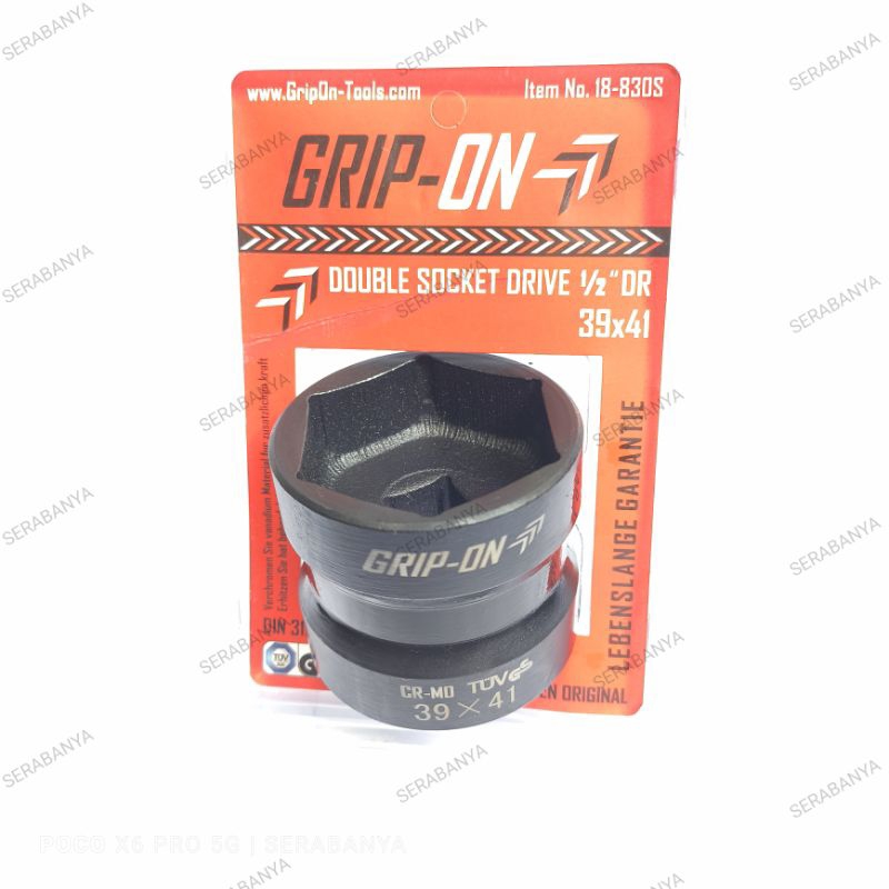 Jual GRIP-ON MATA KUNCI SOK Impact CVT 39 X 41 GRIPON DOUBLE SOCKET DRIVE 39X41 GRIP ON | Double ...