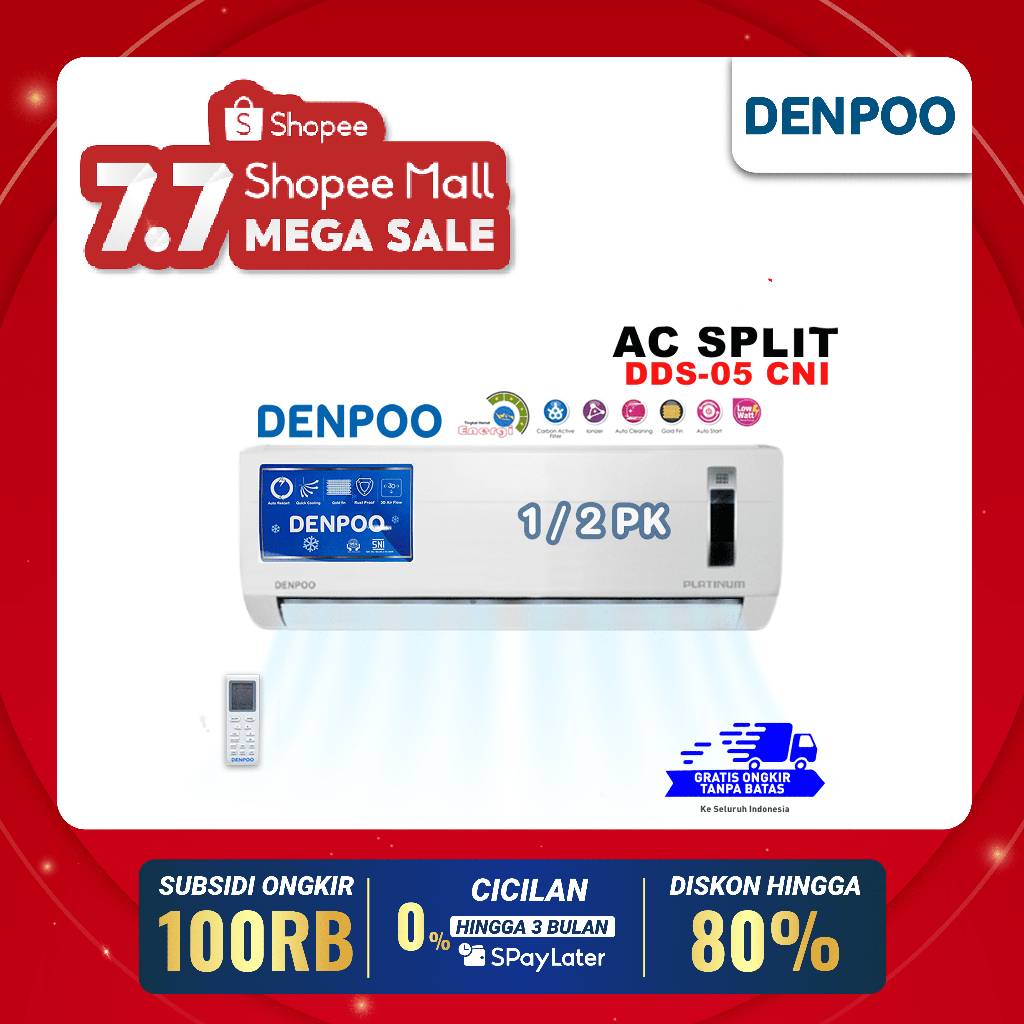 Jual Denpoo AC 1/2 PK DDS 05 /CTL Low Watt R 32 - PLUS PASANG | Shopee ...