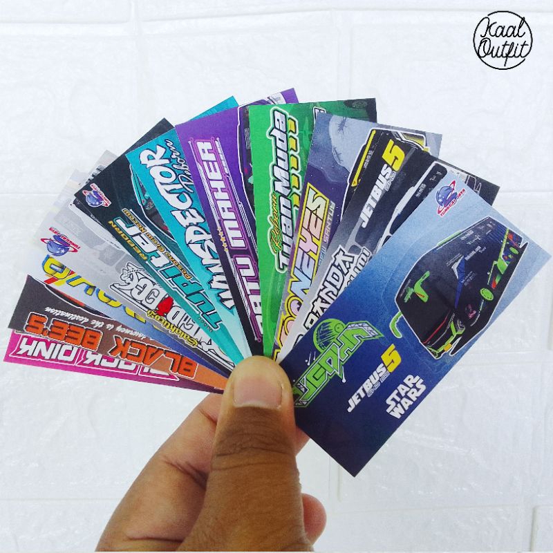 Jual 20 pcs Stiker Bus Basuri ukuran 9x4cm | Shopee Indonesia