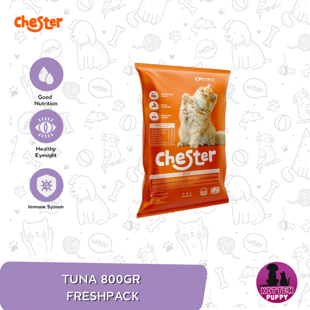 Jual Chester Cat Food Adult Makanan Kucing Dewasa Tuna 1 Kg | Shopee ...