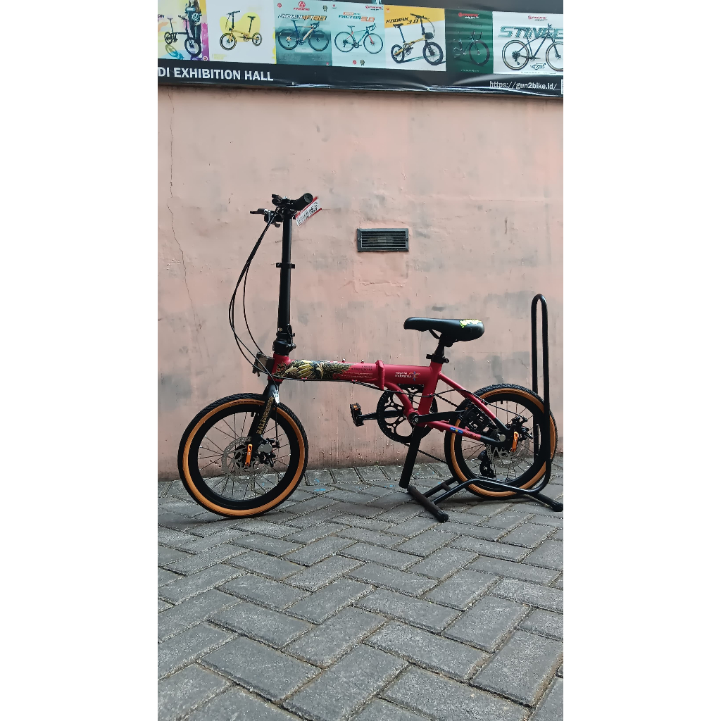Jual Sepeda Lipat Folding Foldx Xlite 16 inch 8 Speed Bali Red. 30343 ...