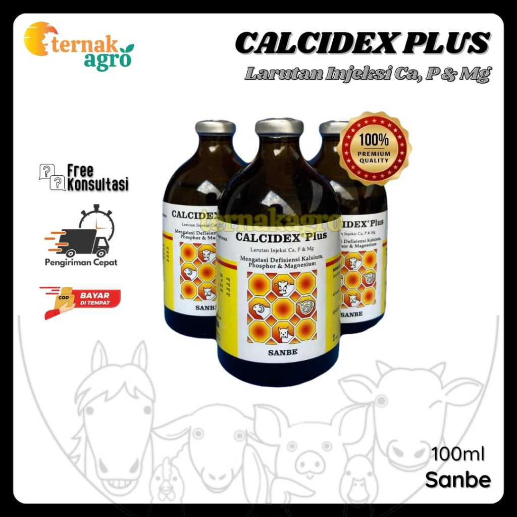 Jual CALCIDEX PLUS 100 ml - Obat Sapi Kambing Lumpuh Injeksi Ampuh ...