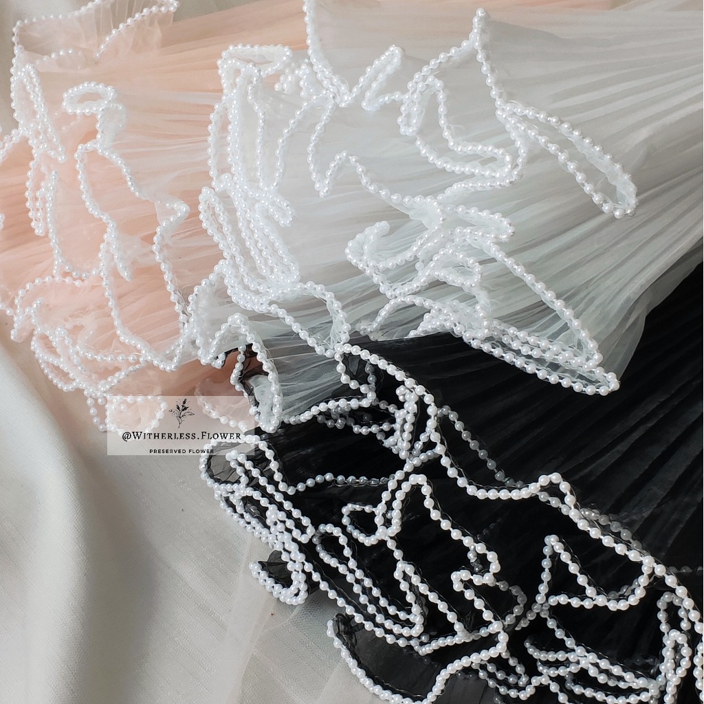 Jual Pearl Korean Curly Mesh / Wrapping Tile Mutiara / Mermaid Tail ...