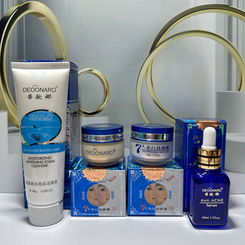 Jual Paket 4in1 Cream Deoonard Biru With Facial Foam 100ml | Shopee ...
