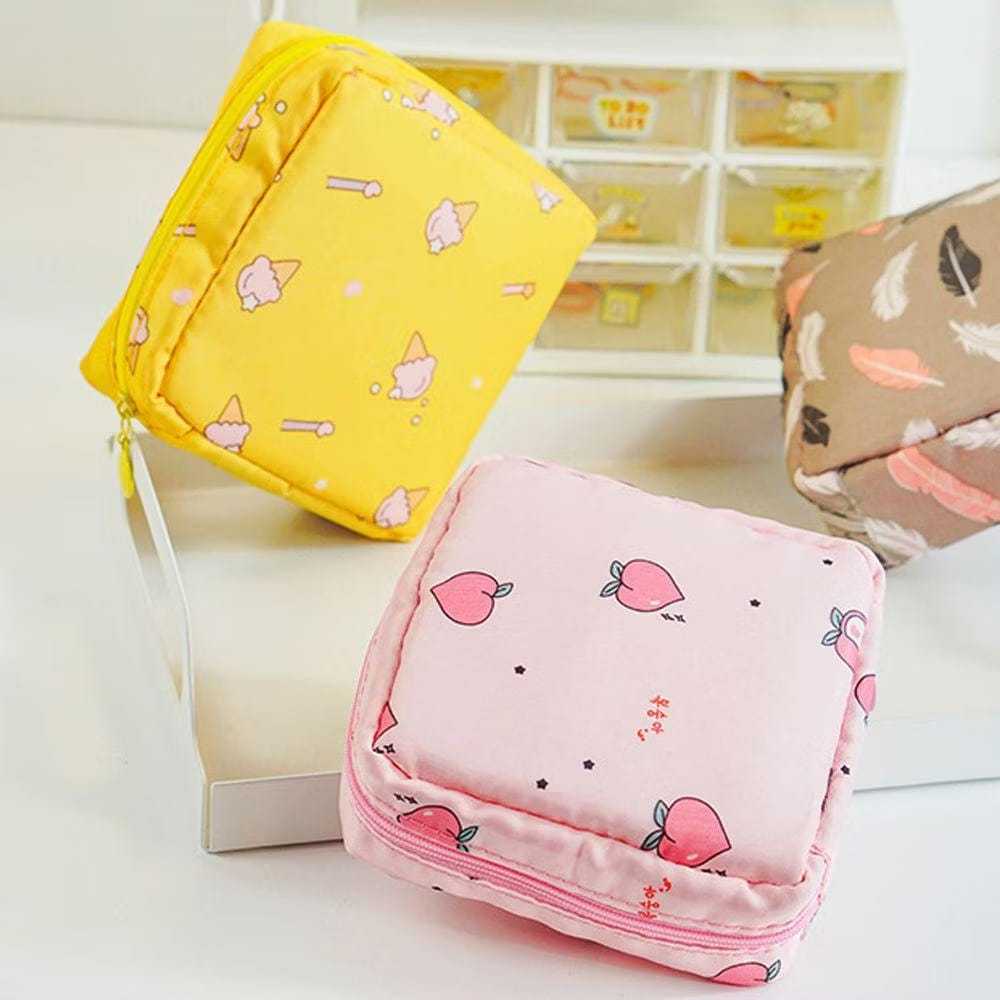 Jual [EMARTSHOP688] Pouch Make Up Aesthetic Mini Pouch Pembalut Travel Tas Penyimpanan Serbaguna ...