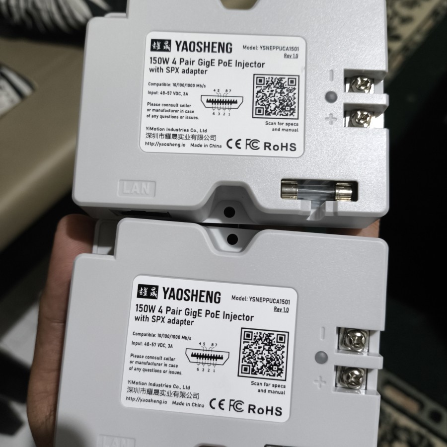 Jual Yaosheng 2 in 1 150W GigE PoE Injector untuk Starlink V2 | Shopee ...