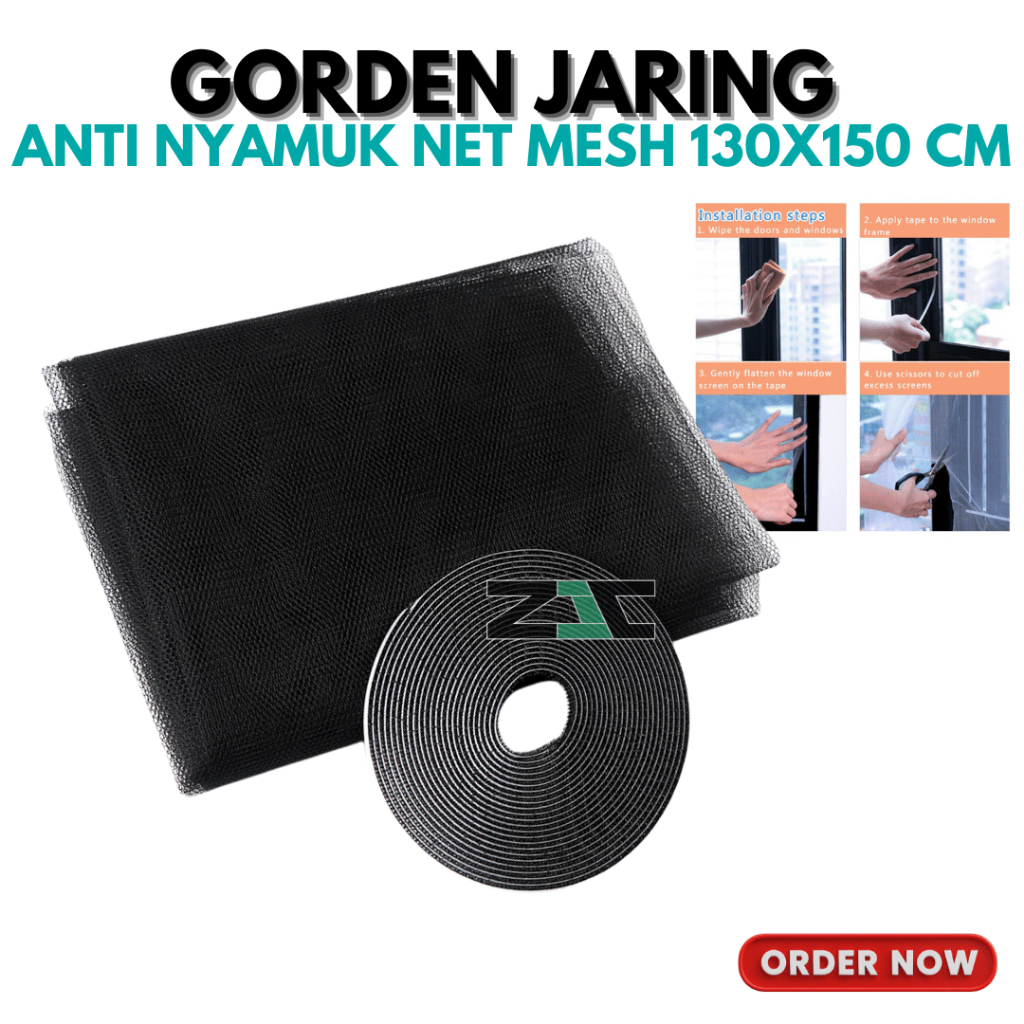 Jual Tirai Kamar Tidur Gorden Jaring Anti Nyamuk Window Mosquito Net ...
